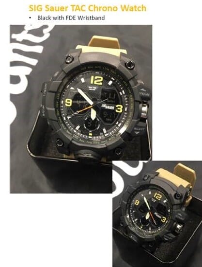Sig Sauer Chrono Tac Watch FDE - Pedersens Vaabenlager